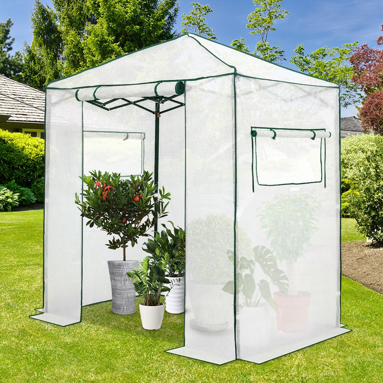 EAGLE PEAK 6x4 Portable Walk-in Greenhouse Instant Pop-up Fast Setup ...
