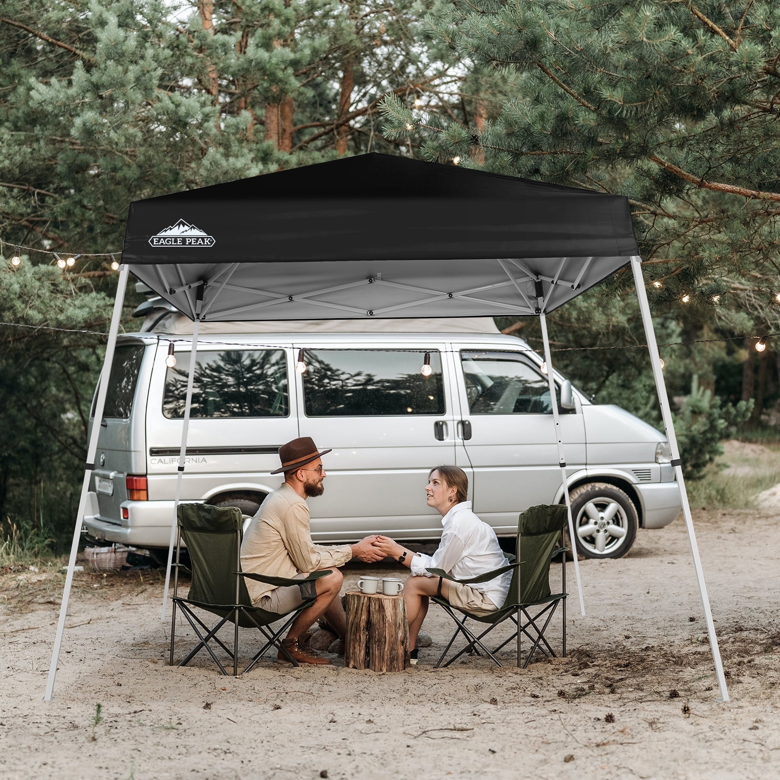 EAGLE PEAK 8ft x 8ft Black Lightweight Instant Outdoor Canopy - Walmart.com