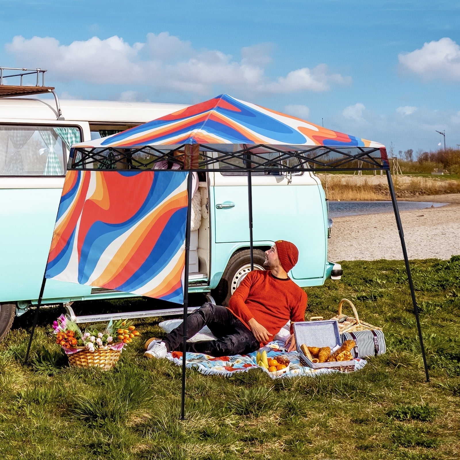 EAGLE PEAK 8 x 8 x 7.22 ft Slant Leg Lightweight Compact Portable ...