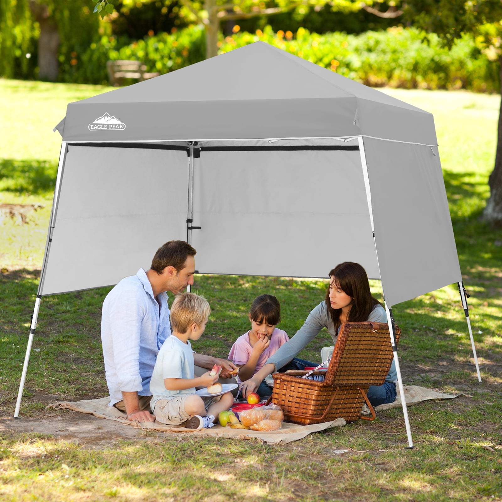 EAGLE PEAK 8ft x 8ft Instant Pop Up Aluminum Frame Slant Leg Outdoor ...
