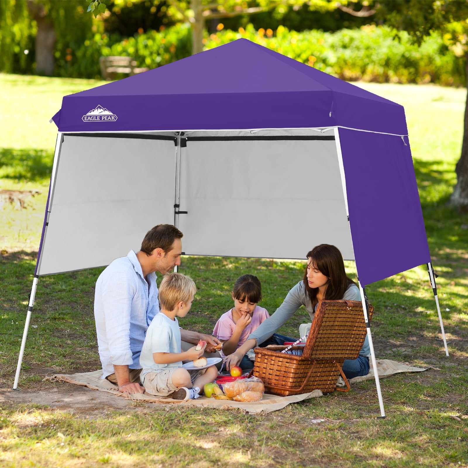 EAGLE PEAK 8ft x 8ft Instant Pop Up Aluminum Frame Slant Leg Outdoor ...