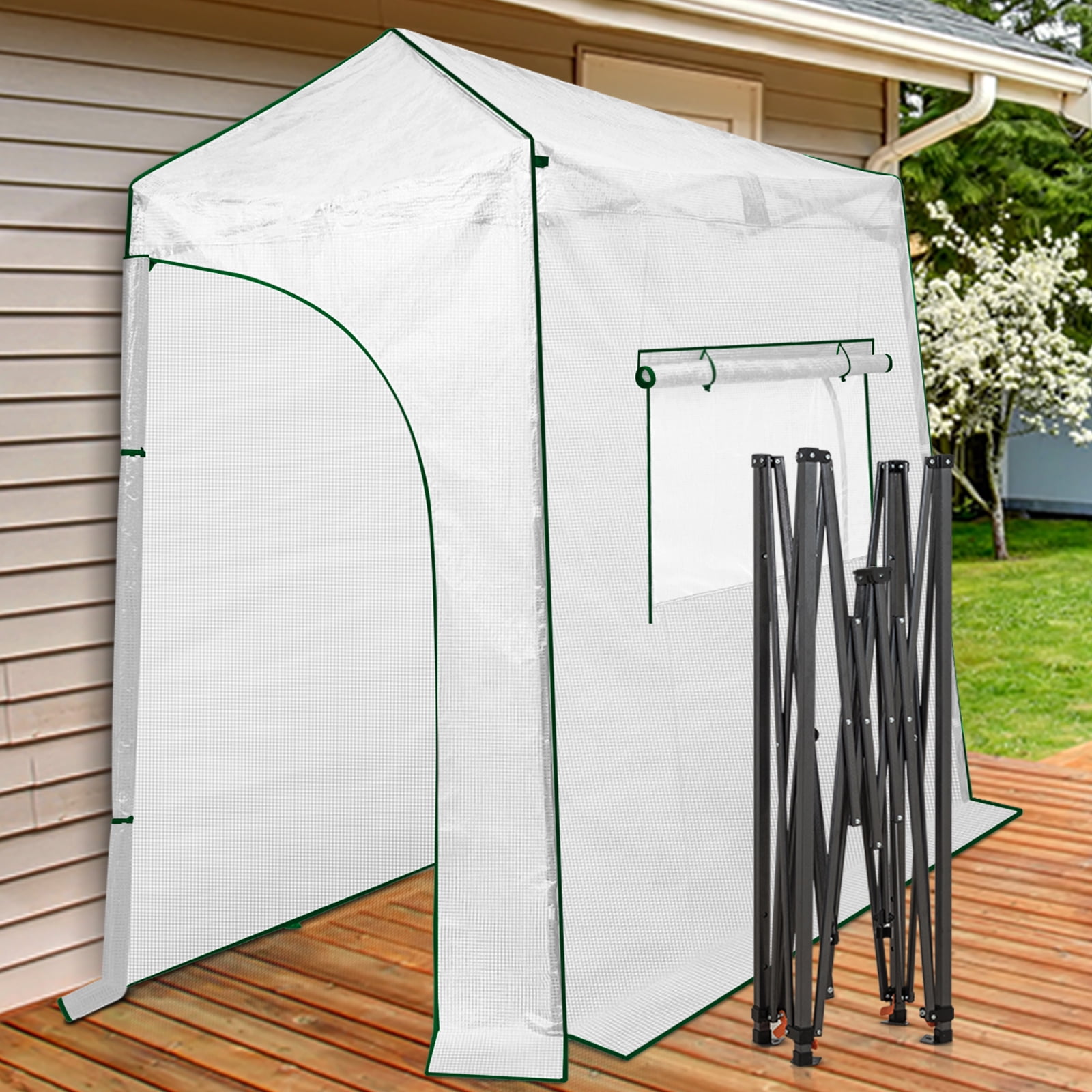 EAGLE PEAK 9x4 Portable Lean to Walk-in Greenhouse Instant Pop-up ...