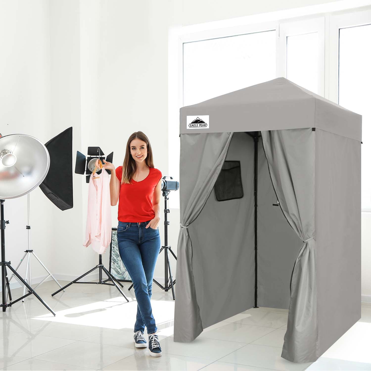 EAGLE PEAK Flex Ultra Compact 4 ft x 4 ft Pop-up Changing Room Canopy ...
