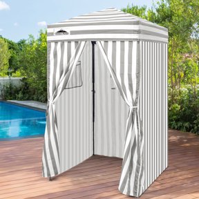MCombo 6-Sided Gazebo Portable Pop up Tent Canopy (6-8 Persons), Gray ...