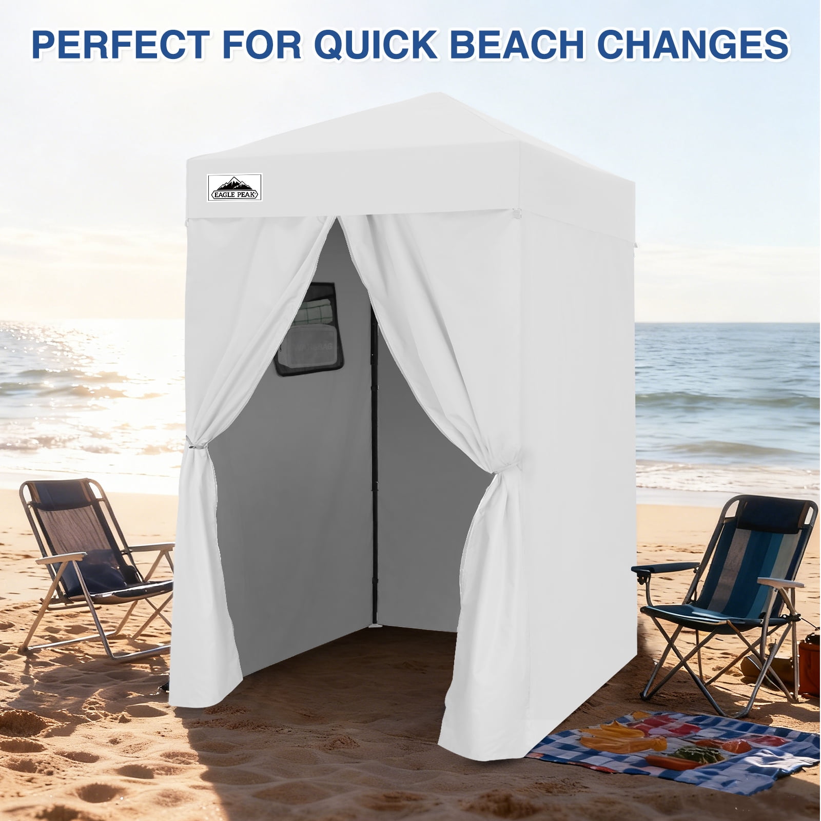 EAGLE PEAK Flex Ultra Compact 4x4 Changing Room, Oxford Pop-up Canopy ...