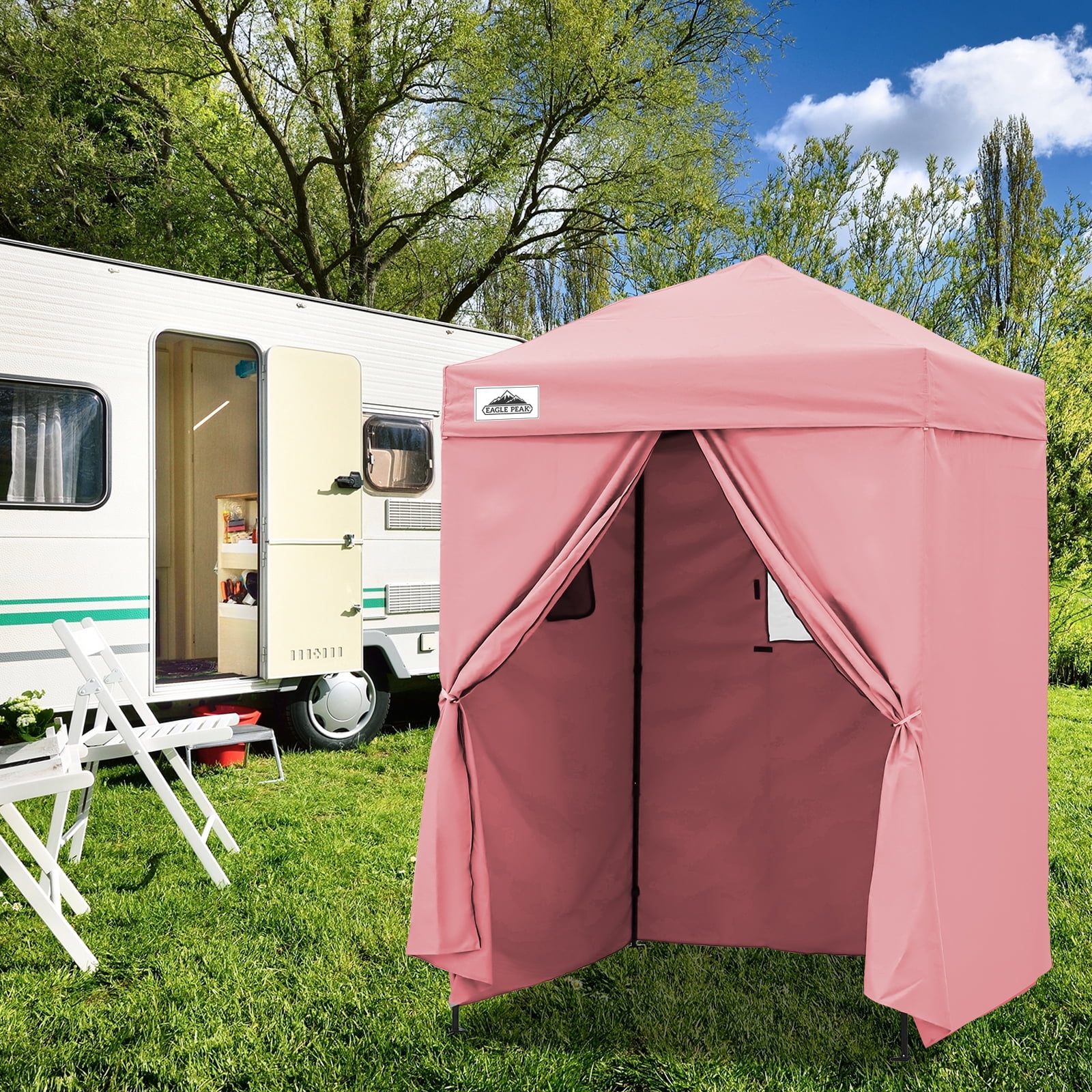 EAGLE PEAK Flex Ultra Compact 5x5 Pop-up Changing Room Canopy, Portable ...