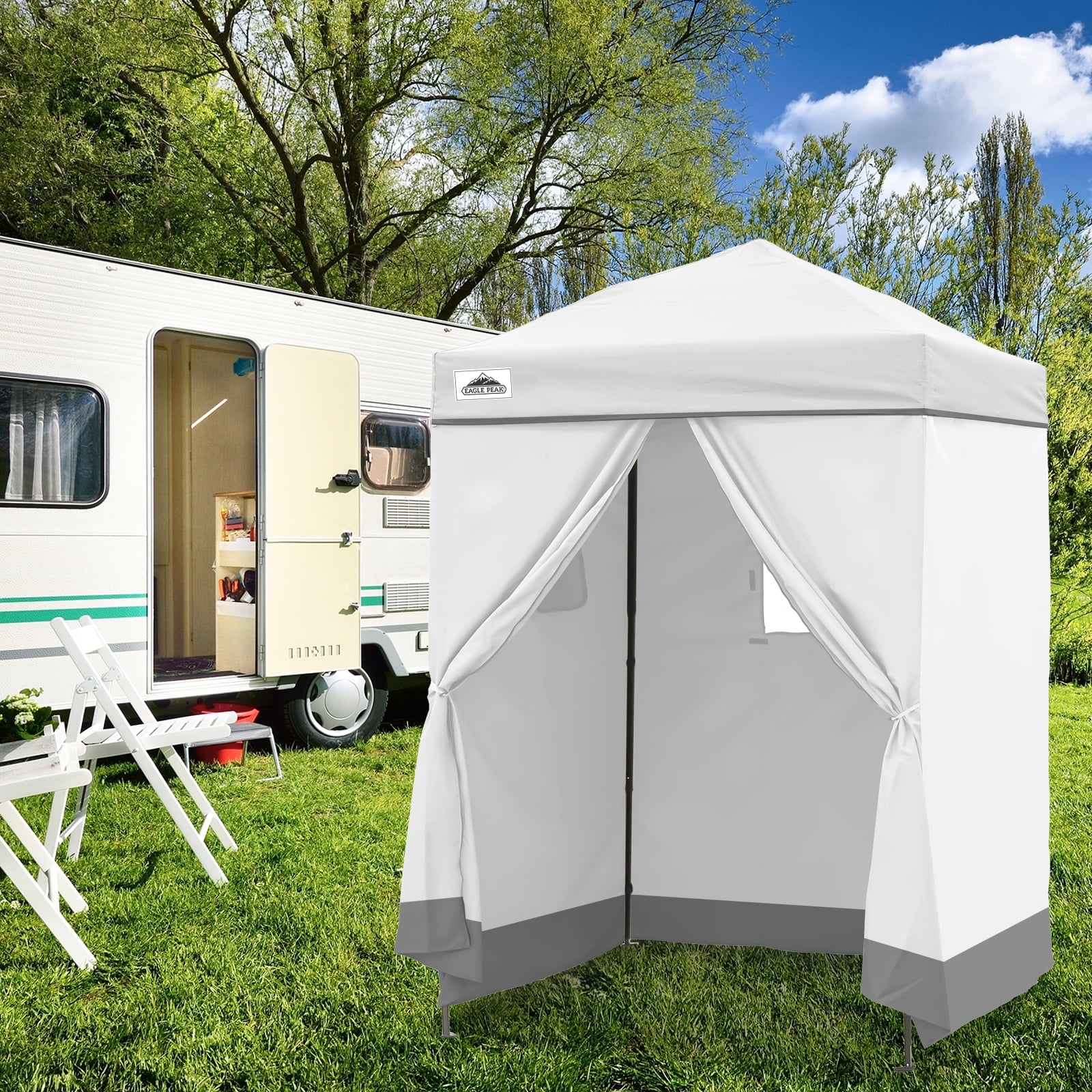 EAGLE PEAK Flex Ultra Compact 5x5 Pop-up Changing Room Canopy, Portable ...
