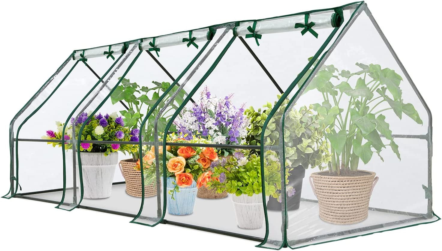 EAGLE PEAK Garden Low Tunnel Portable Greenhouse 96 x 36 x 36 in with ...