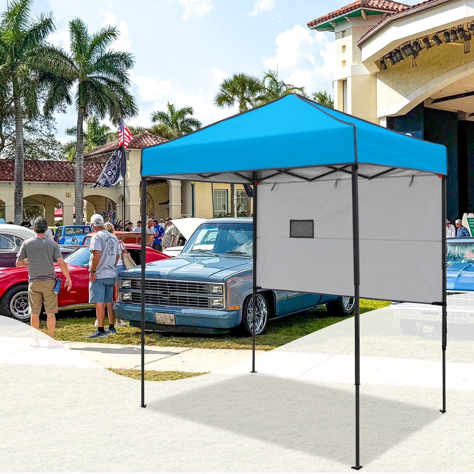 EAGLE PEAK 6 x 4 Pop-up Canopy, Adjustable Height,Straight Lightweight ...