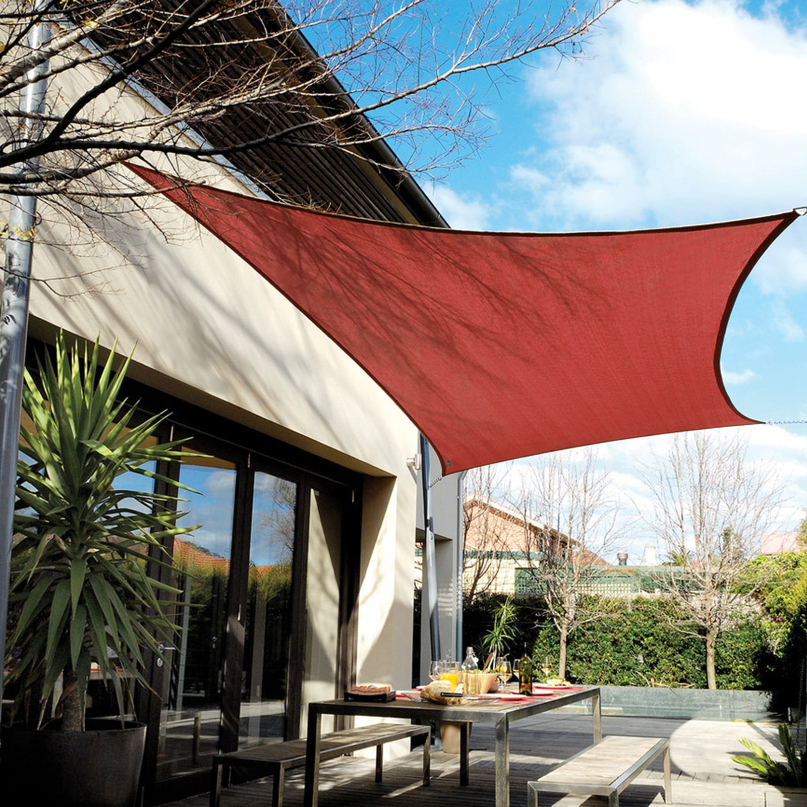 EAGLE PEAK Sun Shade Sail Rectangle Canopy 10' x 13' UV Block Awning ...