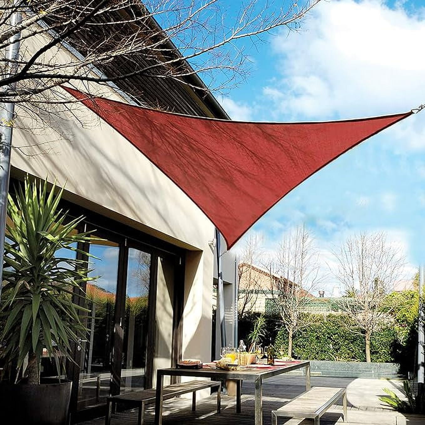 EAGLE PEAK Sun Shade Sail Triangle Canopy 16' x 16' x 16' UV Block ...