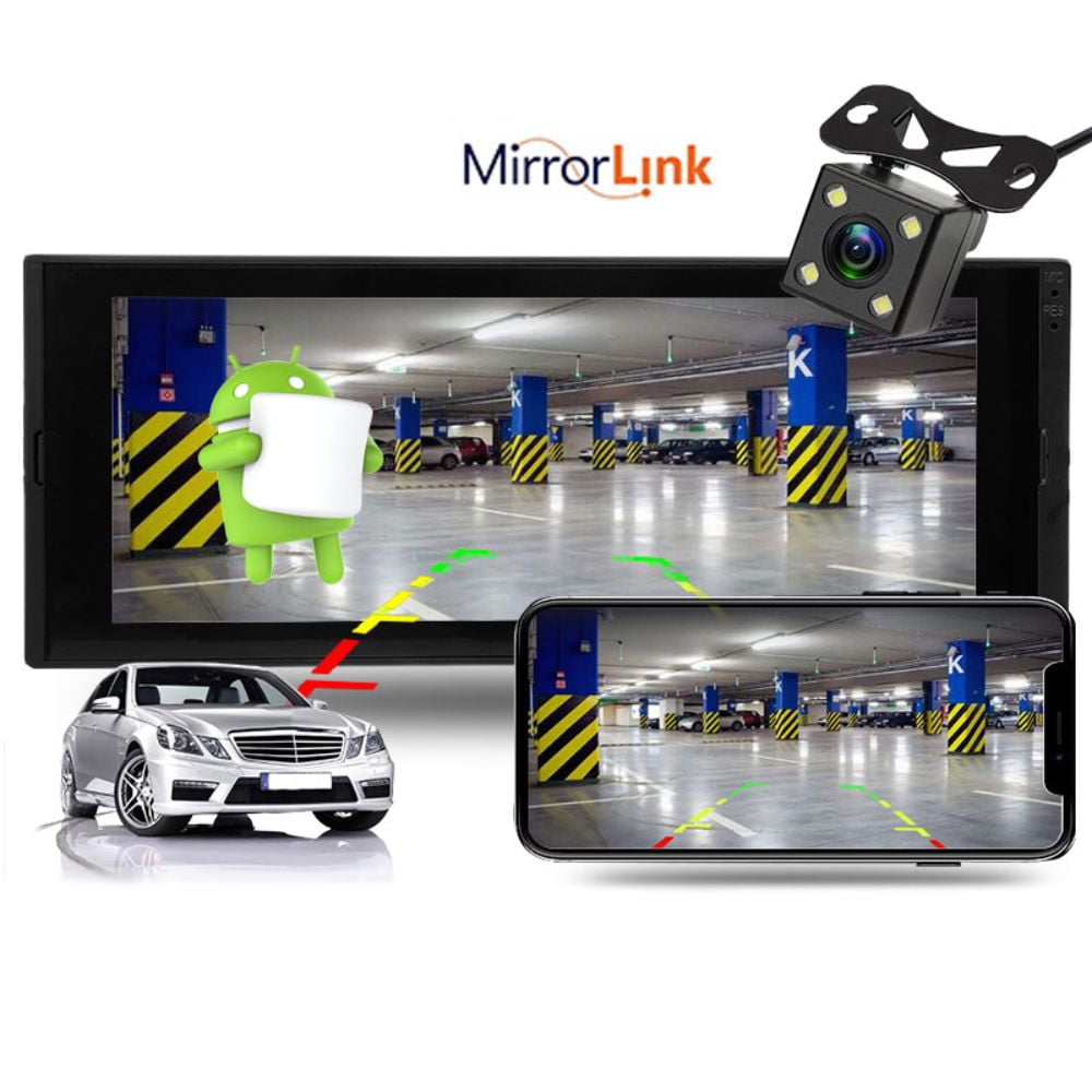 EAGLERICH SP-7069 Single Din MP5 GPS Android 8.1 Car Stereo Radio 6.9 ...