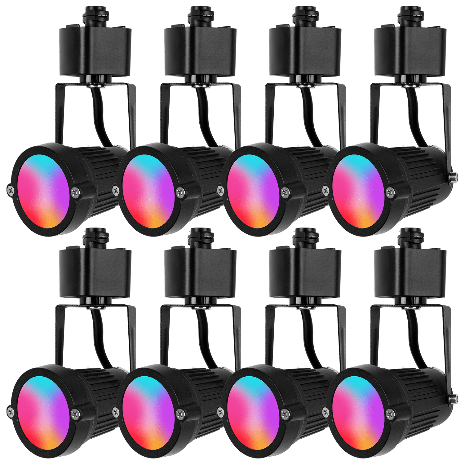 EAGLOD 12W RGB LED Track Light Heads,Dimmable RGBW H Type Track ...