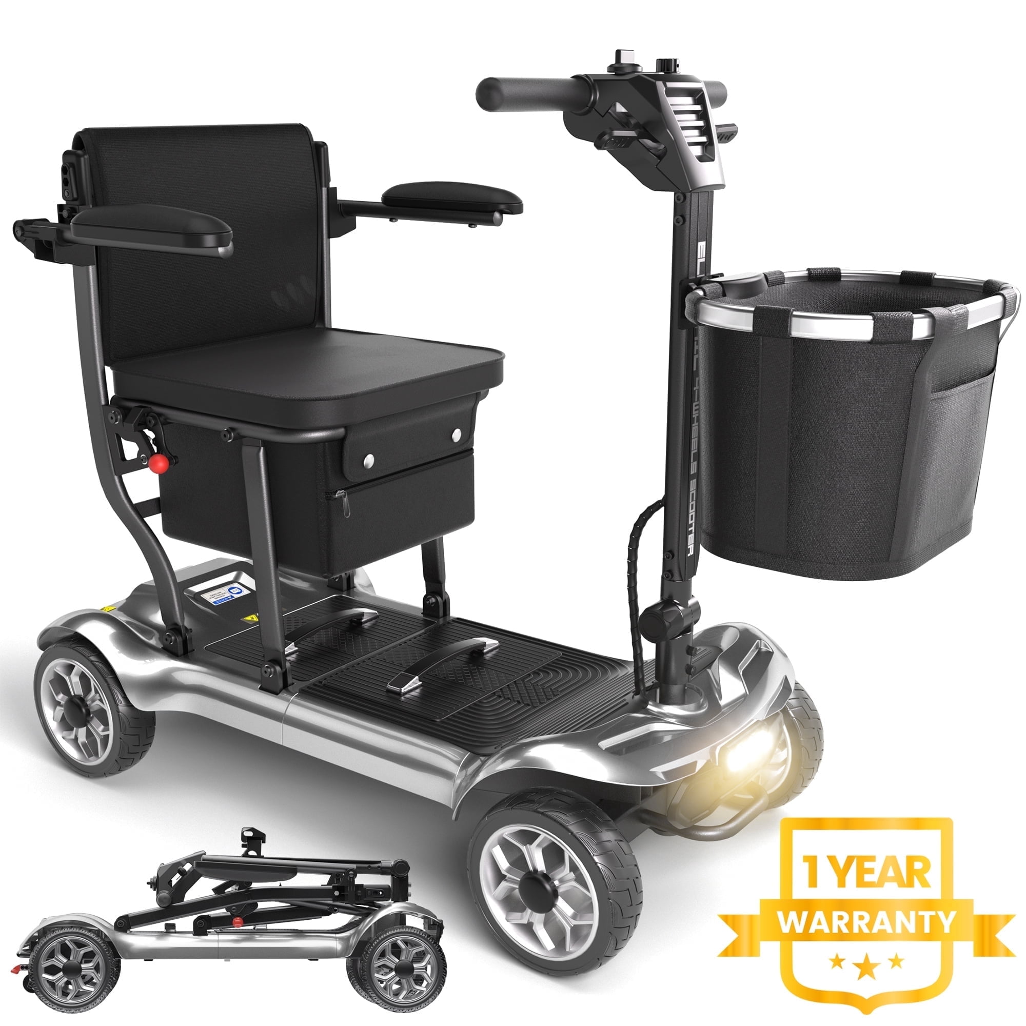 EAGLOG Light Weight 4 Wheels Mobility Scooter for Seniors, Electric ...