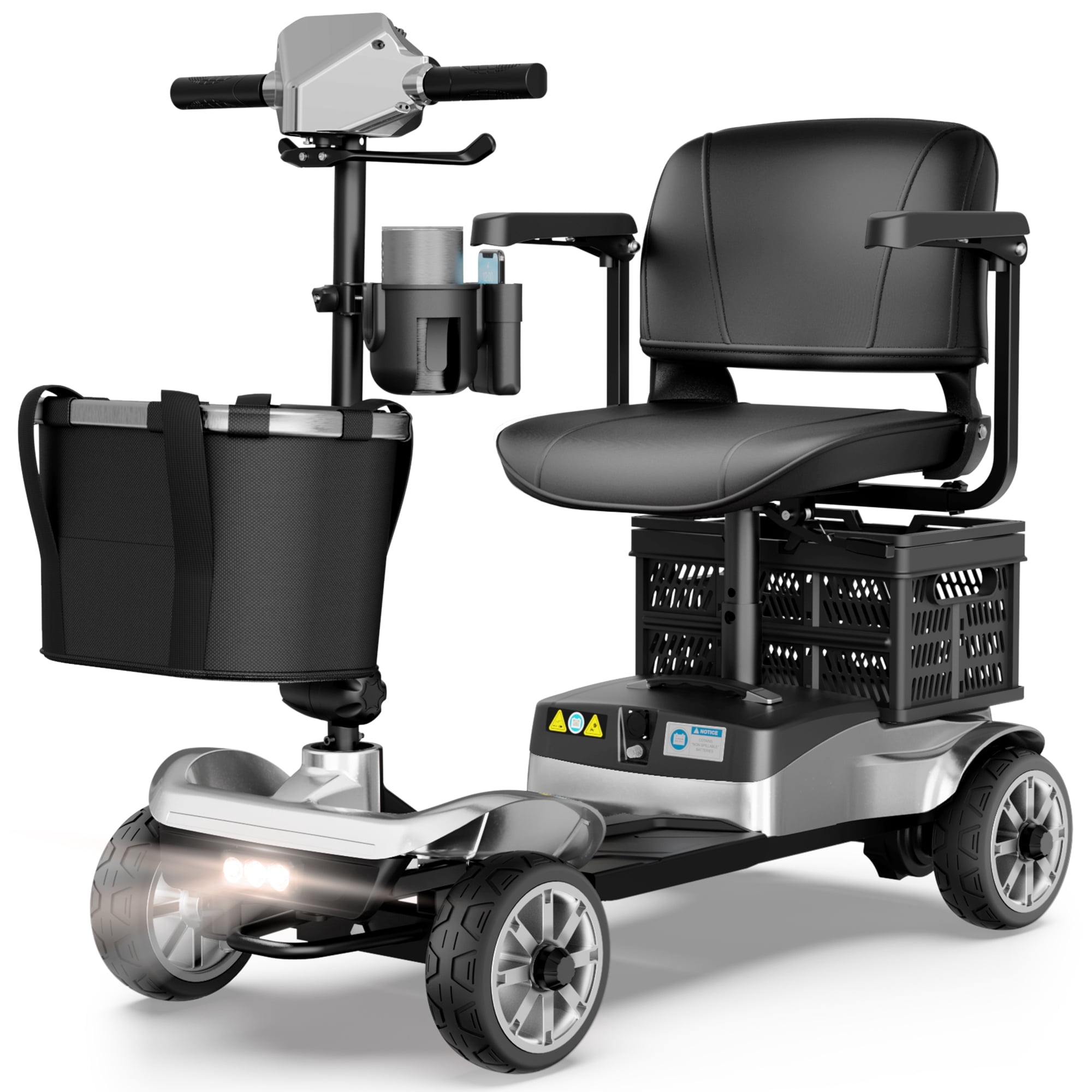 EAGLOG 4 Wheels Mobility Scooter, Foldable, Heavy Duty, Removable ...