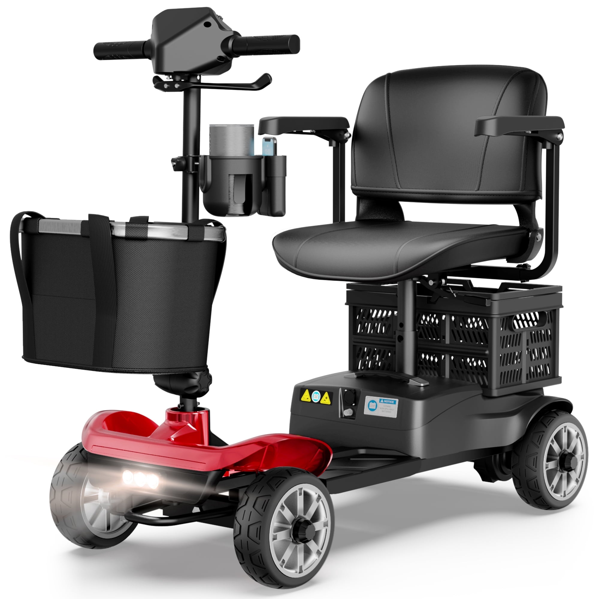 EAGLOG Upgrade 4 Wheels Mobility Scooter with Removable Battery ...