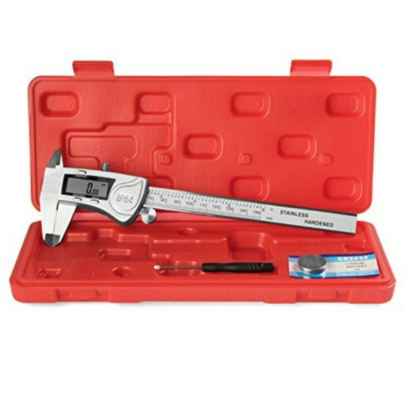 EAGems Digital Caliper, Rugged Stainless Steel IP54 Water Resistant ...