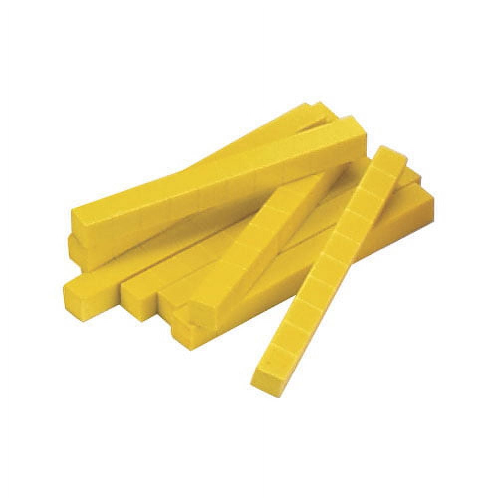 EAI Education Base Ten Rods: Yellow Plastic - Set of 50 - Walmart.com