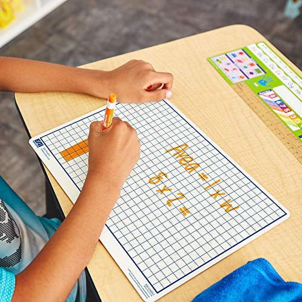 EAI Education Centimeter Grid Dry-Erase Boards Classroom Kit: 9" x 12 ...