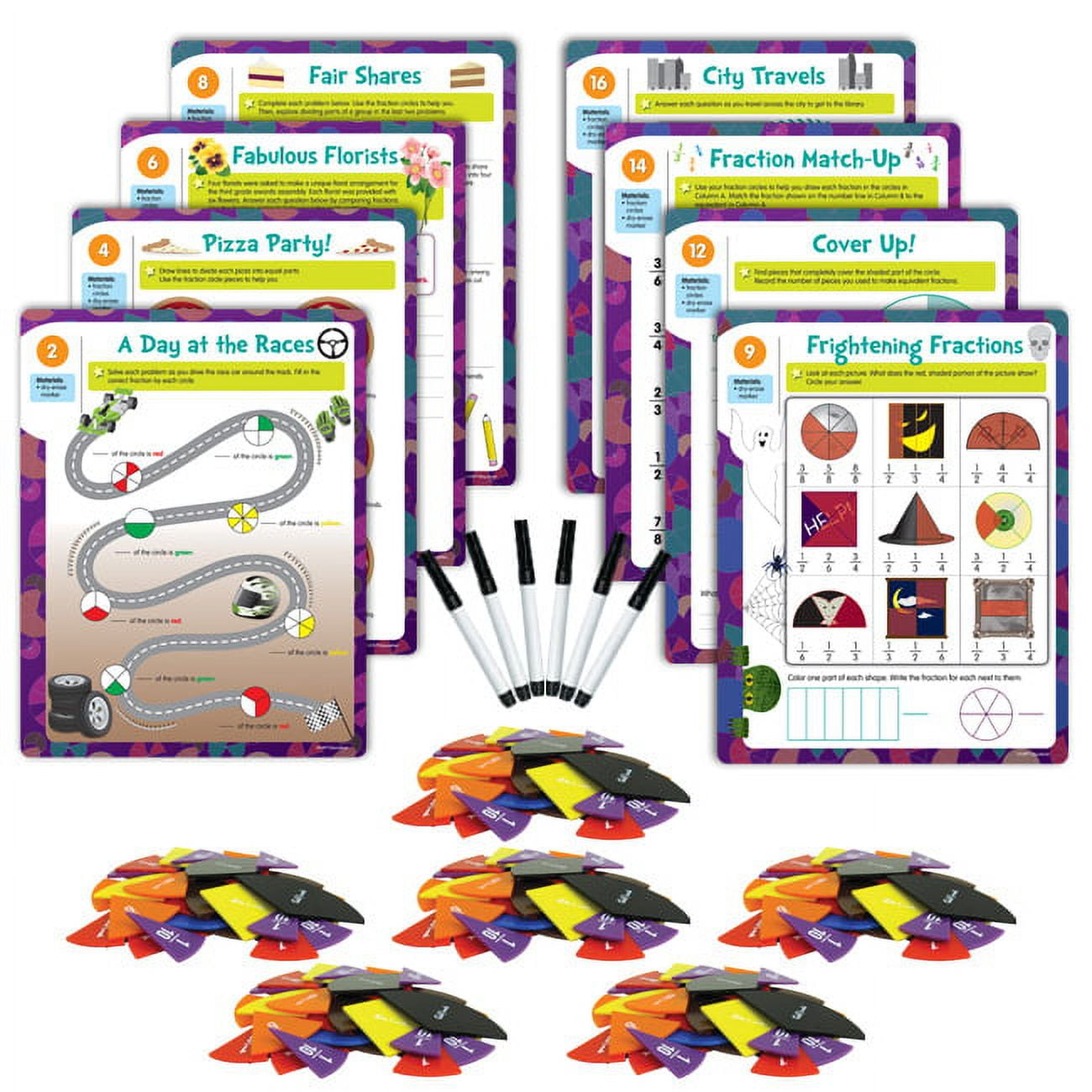 EAI Education Hands-On Math Centers: Fraction Circles - Grade 3 ...