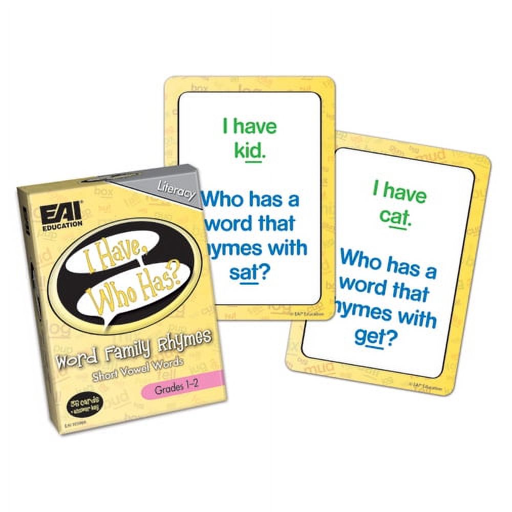 EAI Education I Have, Who Has? Word Family Rhymes: Short Vowel Words ...