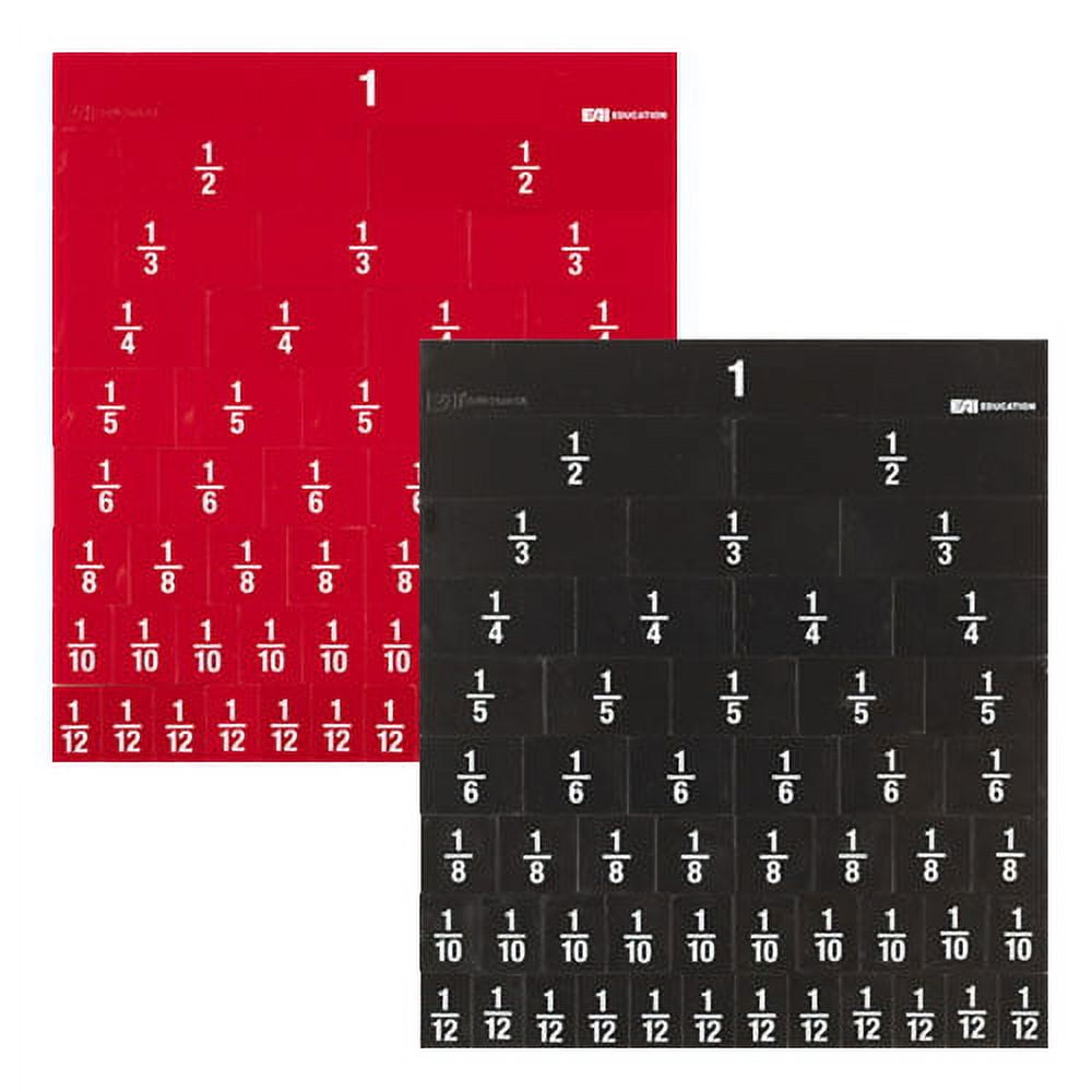 EAI Education Positive and Negative Fraction/Decimal Tiles with Tray ...