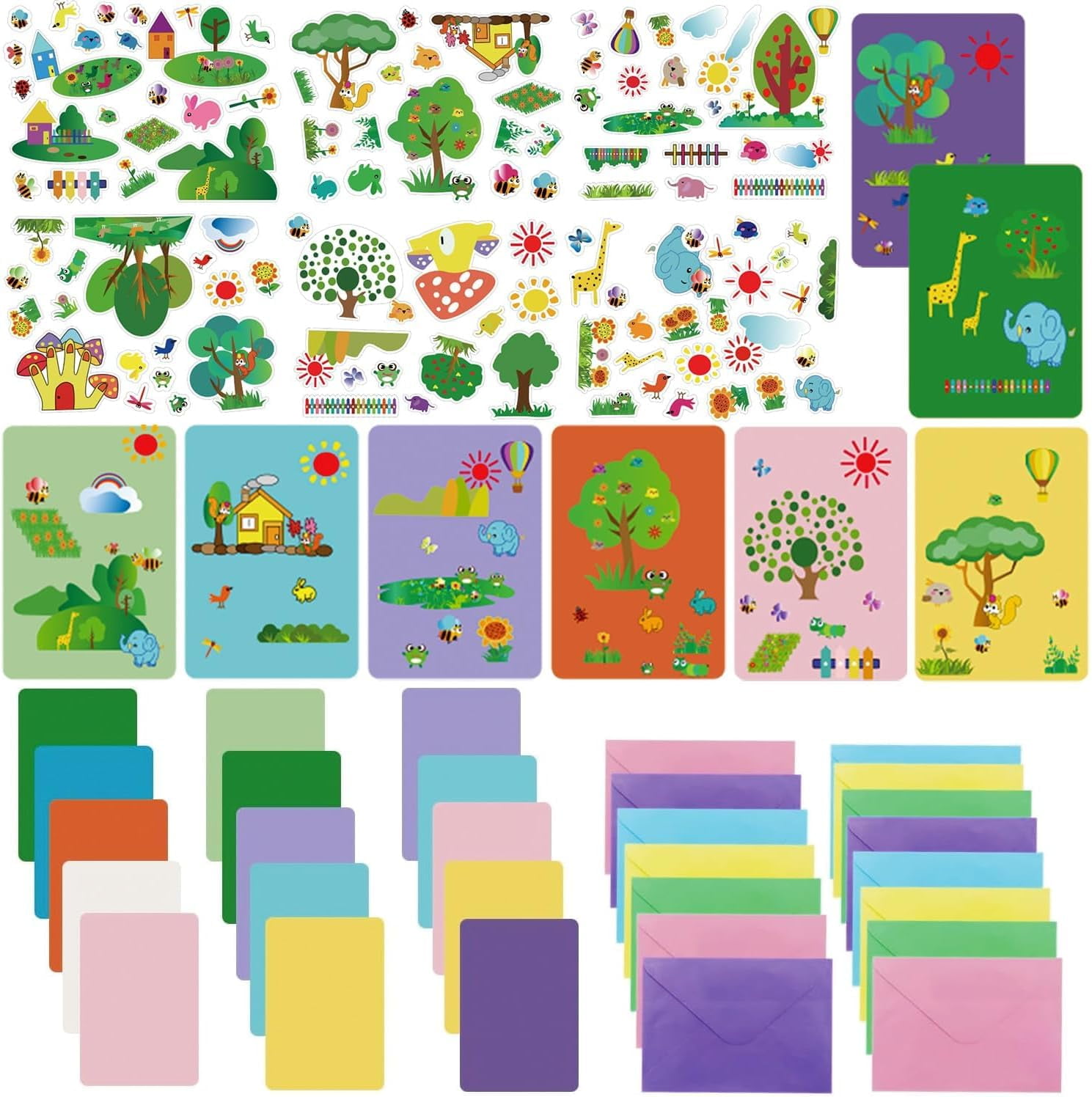 EAJASUCE 15 Sets Card YPF5 Making Kits for Kids, Greeting Card Making ...