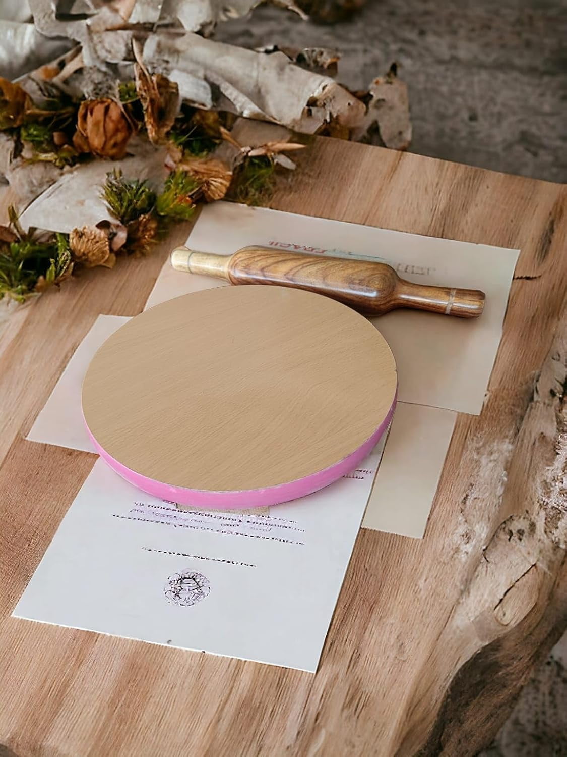 EAKDANT PRODUCT Wooden Non Sticky Chakla Belan Roti Maker Perfecting ...