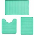 EAL Bathroom Rugs Memory Foam Bath Mat Set 3 Piece Non-Slip Bath Rugs ...