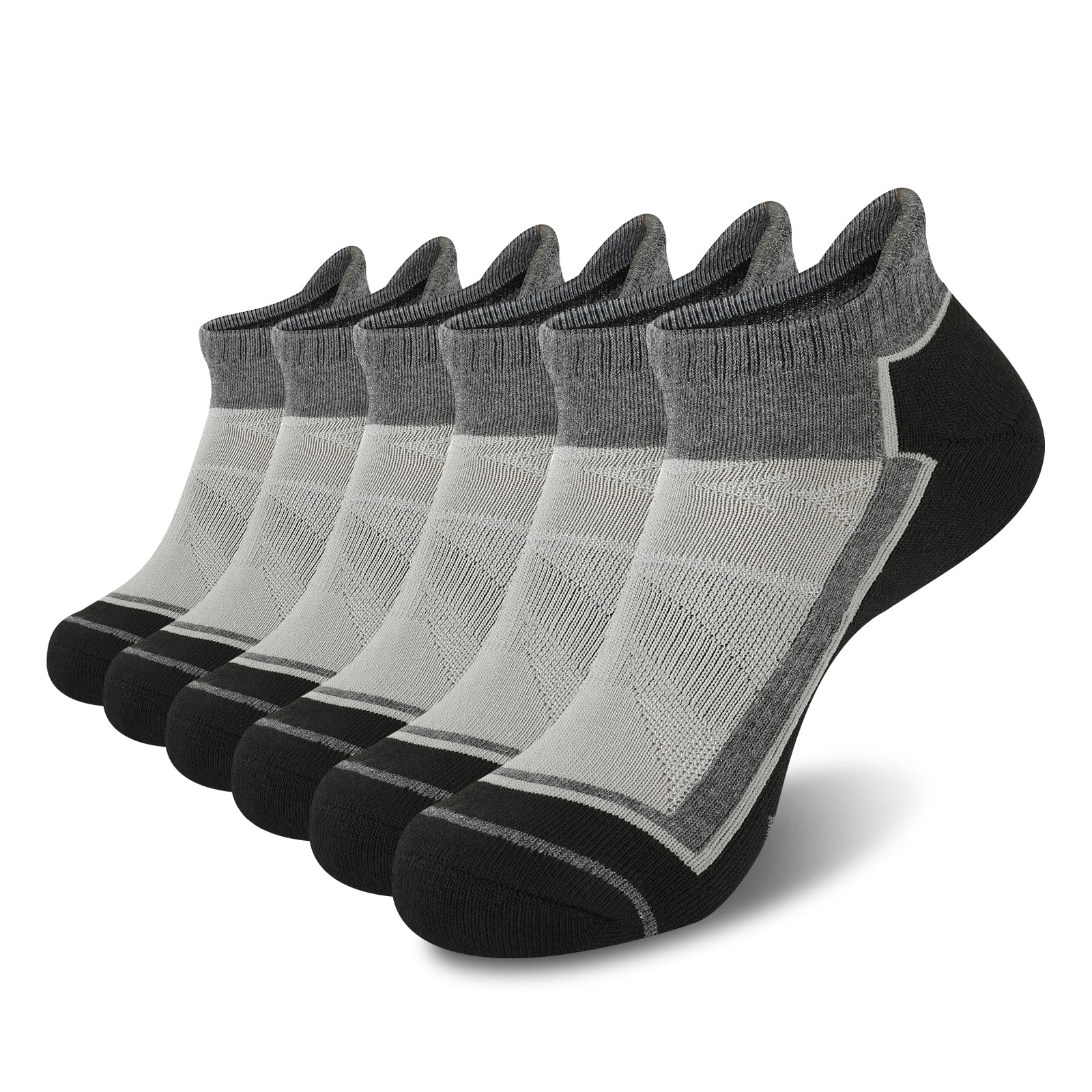 EALLCO Mens Ankle Socks Low Cut Socks for Men Cushioned Breathable Work ...