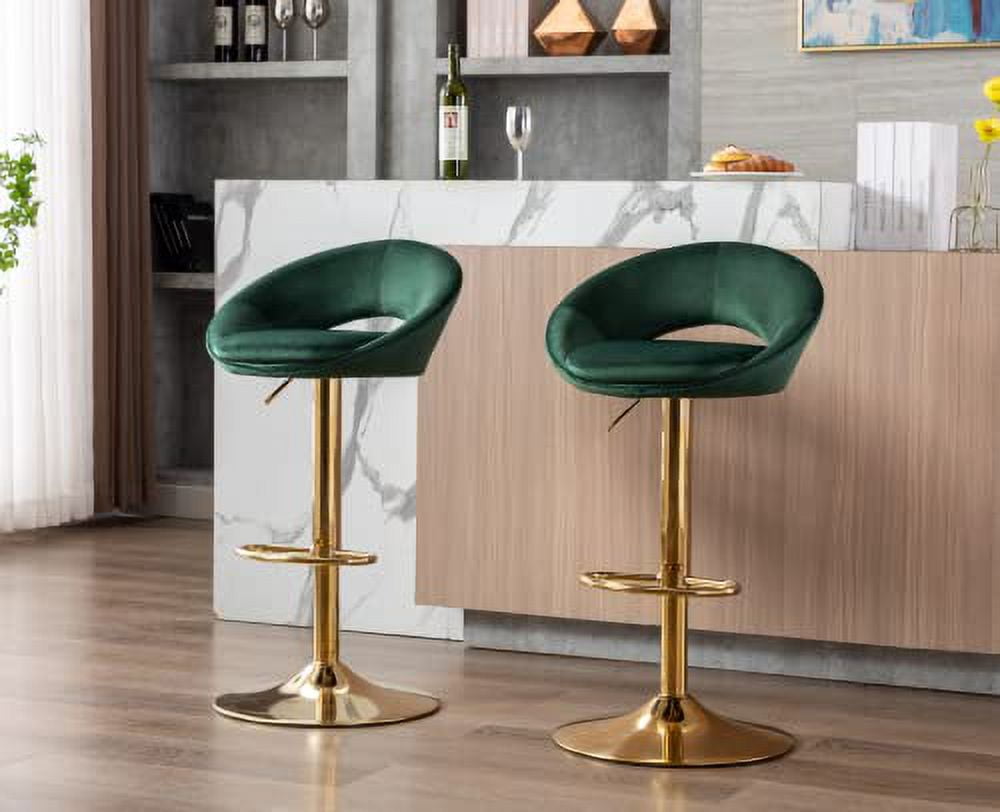 EALSON Counter Height Bar Stools Set of 2 Swivel Barstools with Low ...