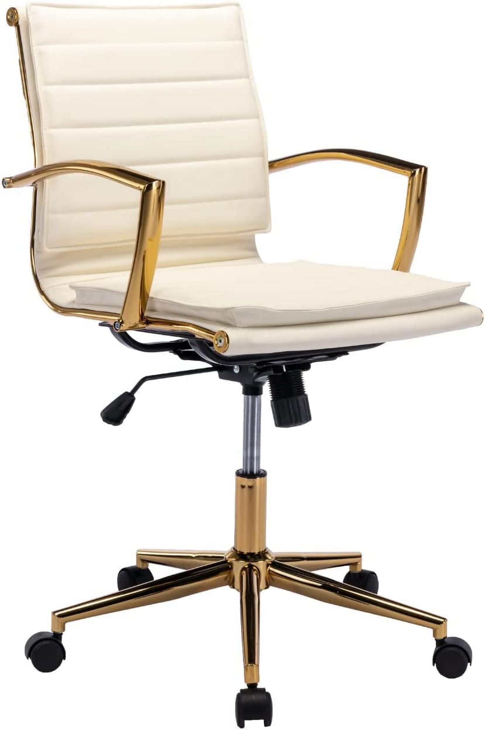 EALSON Modern Leather Desk Chair Ergonomic Office Chair with Wheels and ...