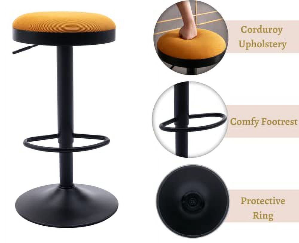 EALSON Modern Swivel Bar Stools Set of 3 Adjustable Counter Height ...