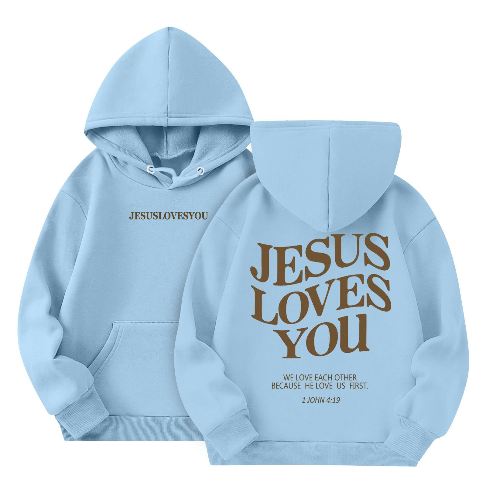EANJE Pink Graphic Hoodie for Girls Kids 10-12 Long Sleeve Jesus Loves ...