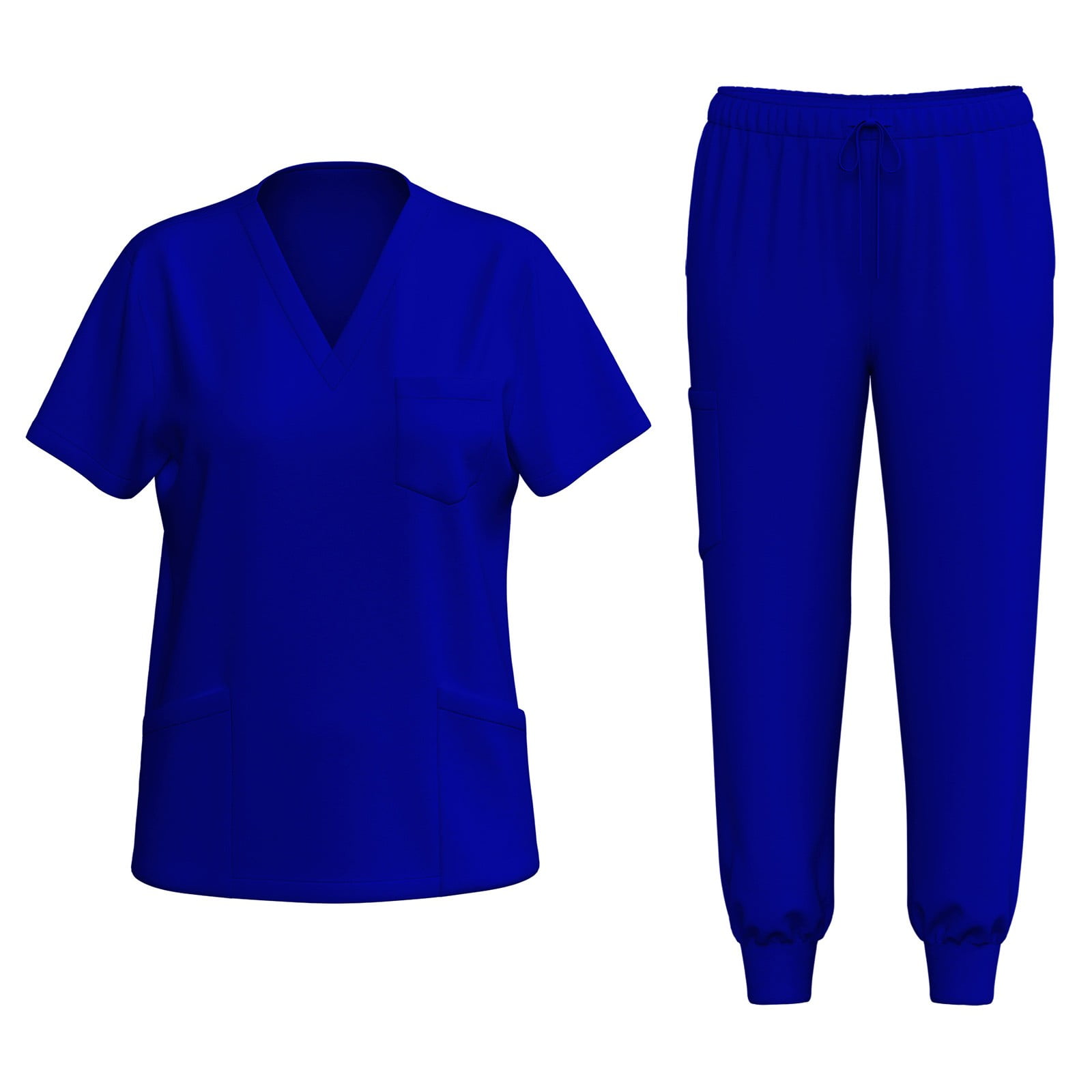 EANJE Scrub Sets for Woman Plus Size Scrub Joggers Petite V Neck Scrub ...