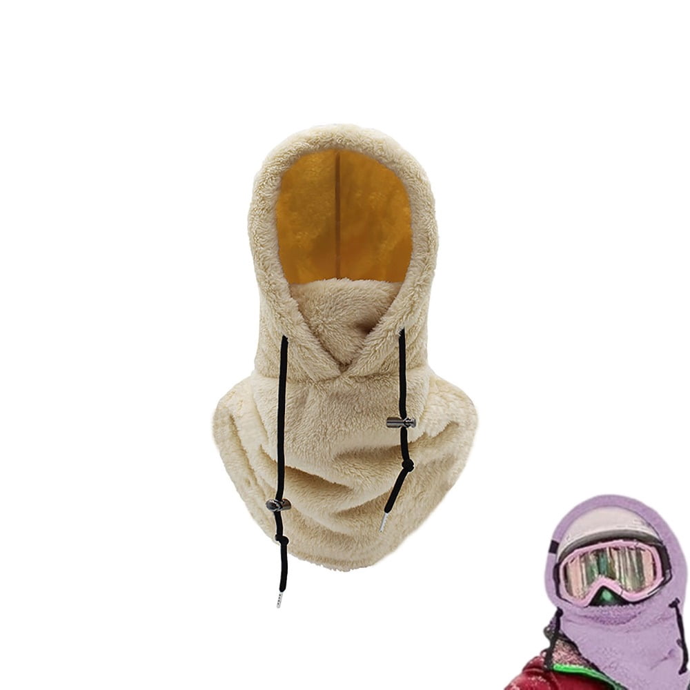 EANJE Sherpa Hood Ski Mask, Winter Windproof Coldproof Plush Mask ...