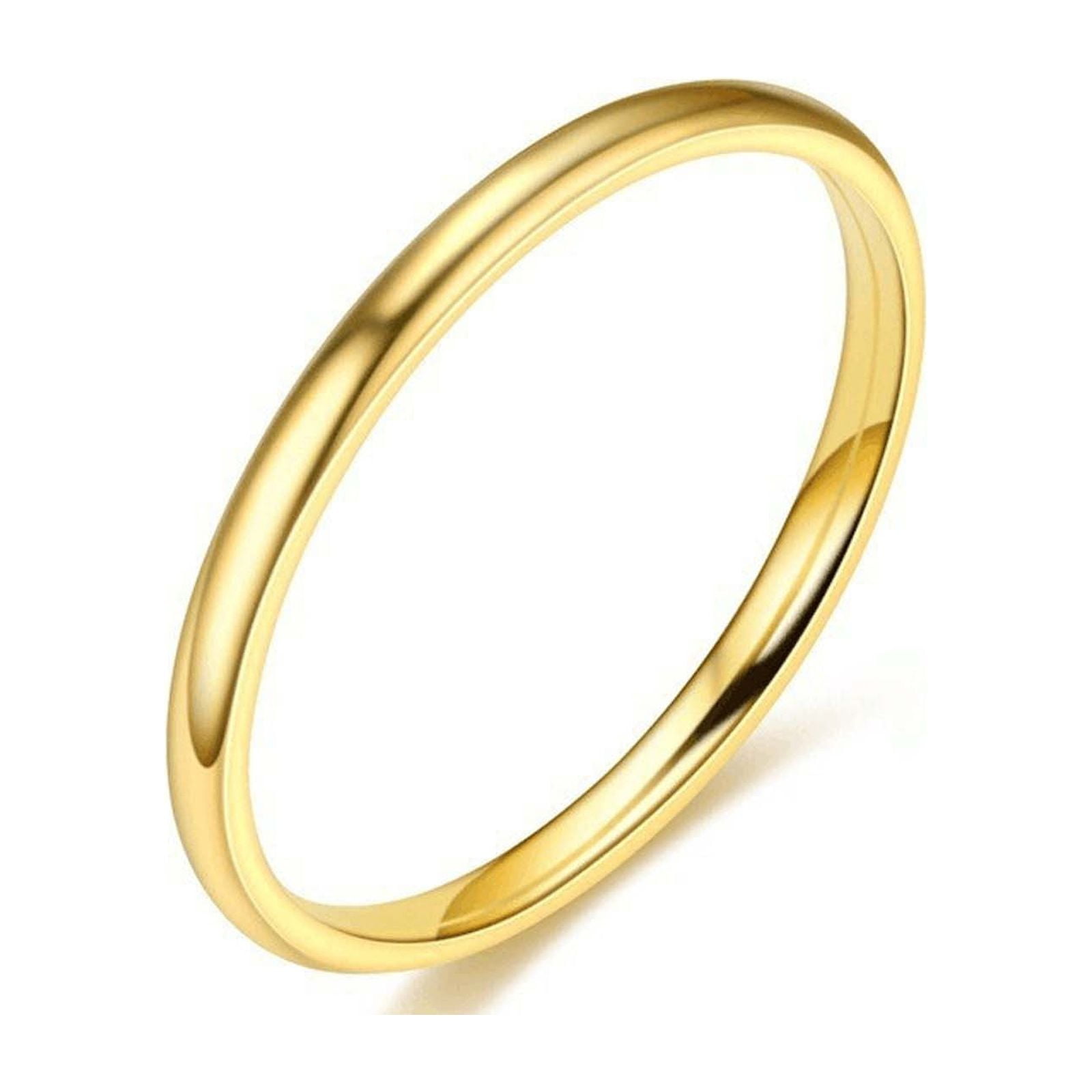 EARKITY 2mm Thin Titanium Stainless Steel Stackable Band Knuckle ...