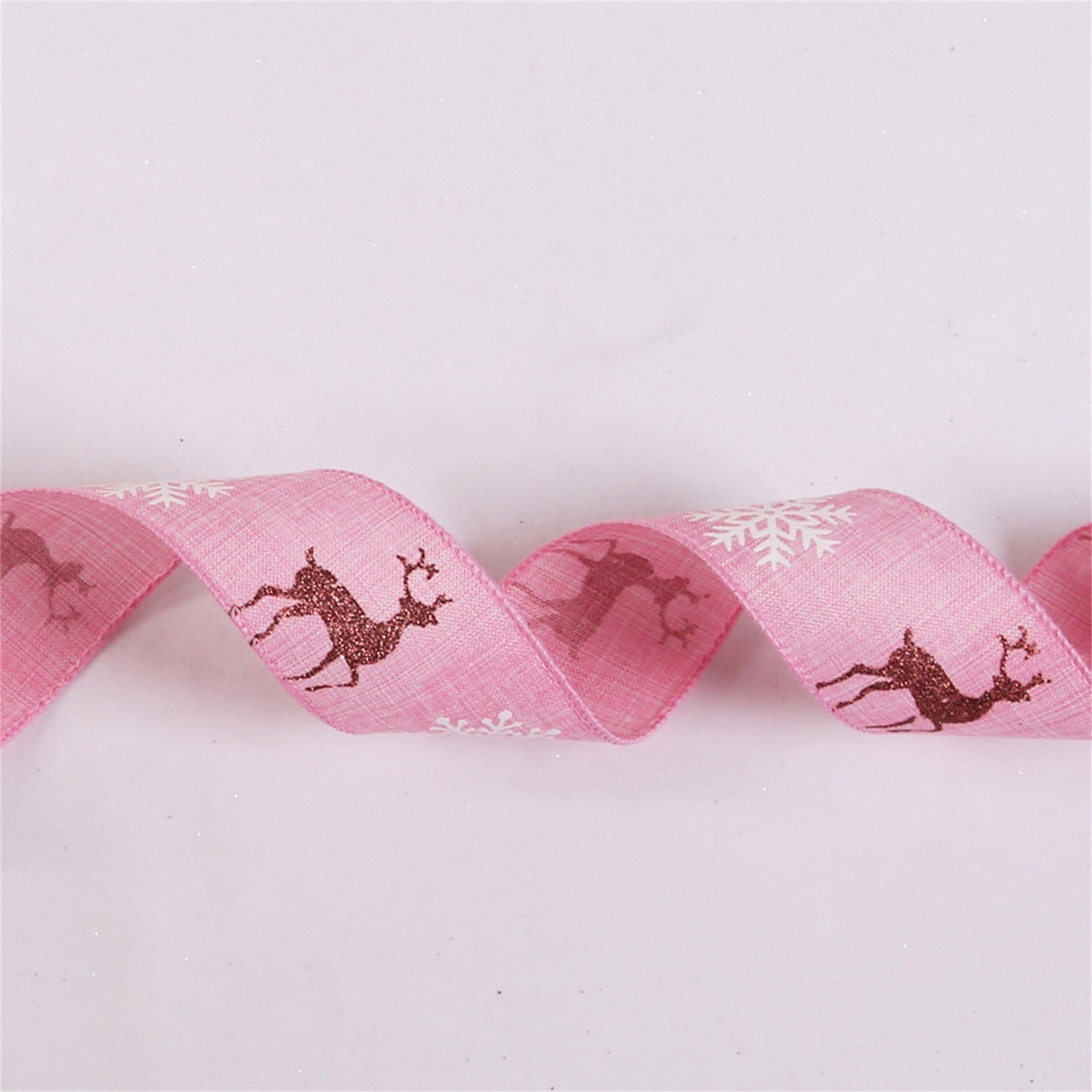 EARKITY Christmas Ribbons, Christmas Snowflake Wired Ribbon, Xmas Wired ...