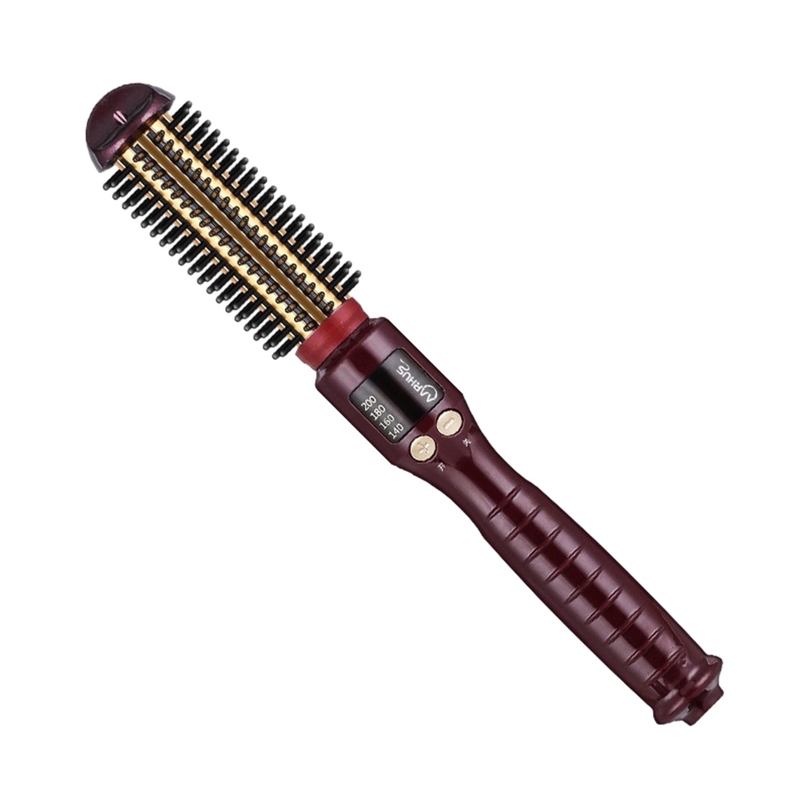 EARKITY Curling Iron Brush, Heated Round Brush Heated Curling Brush ...