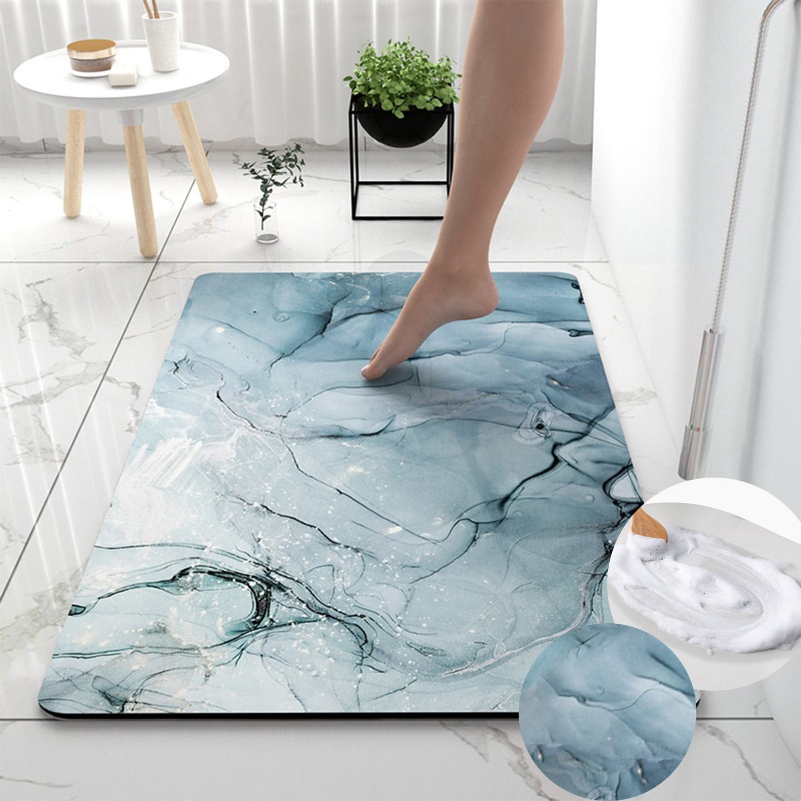 EARKITY Deals Bath Mat, Diatomaceous Earth Bath Mat Rugs, Non Slip ...