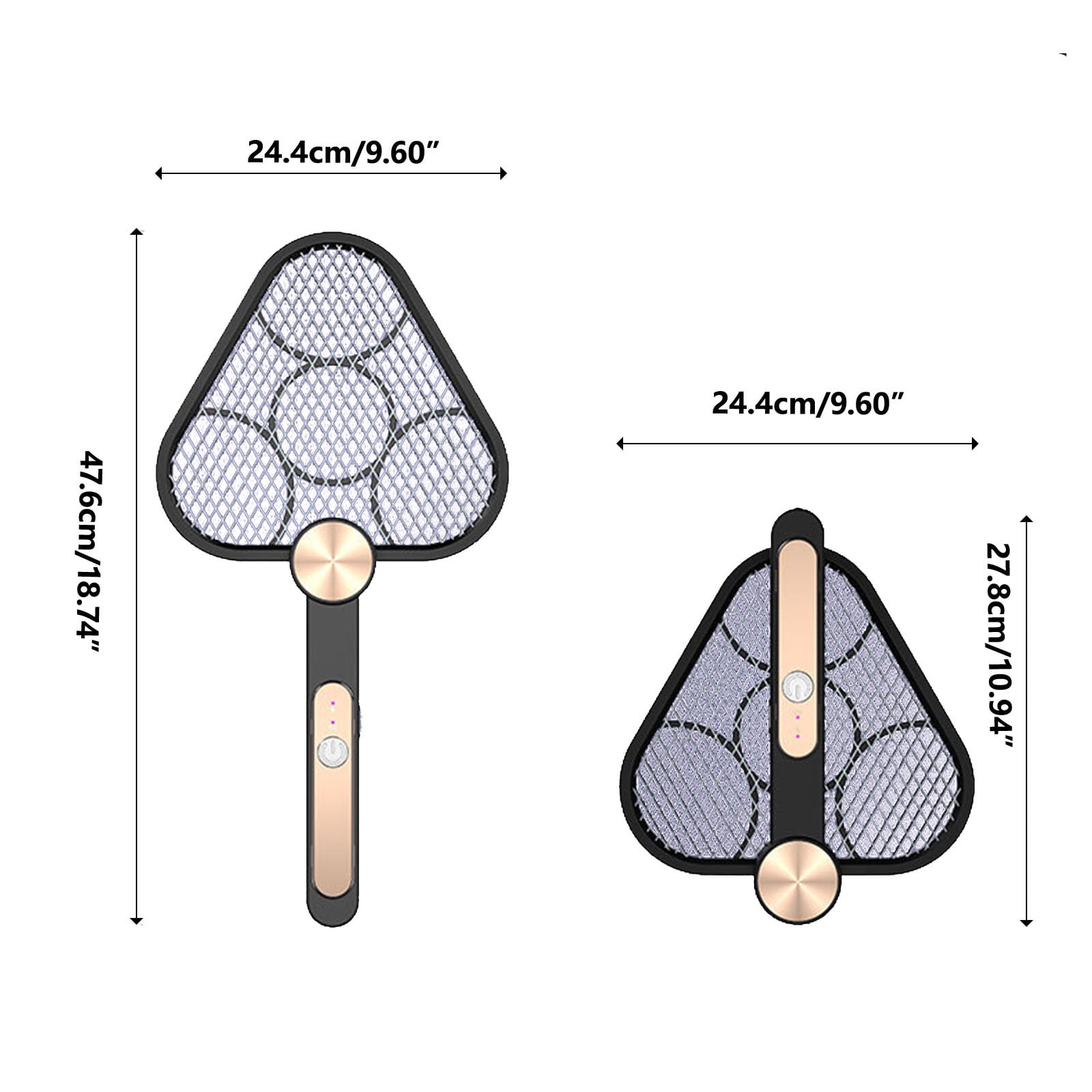 EARKITY Electric Fly Swatter, Foldable Electric Fly Swatter Racket, 2 ...
