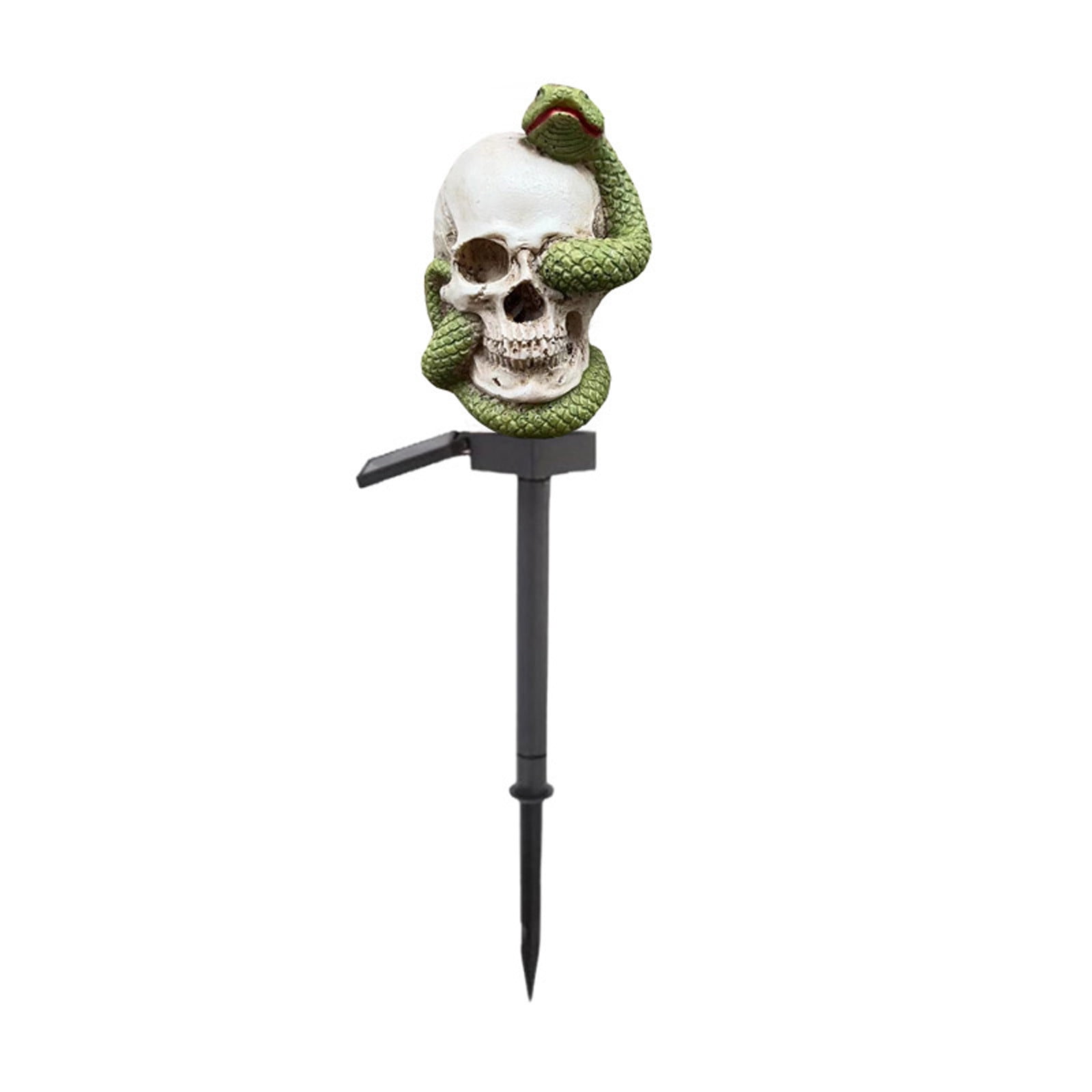 EARKITY Skull Halloween Lights, Outdoor Solar Garden Stake Light, Skull ...