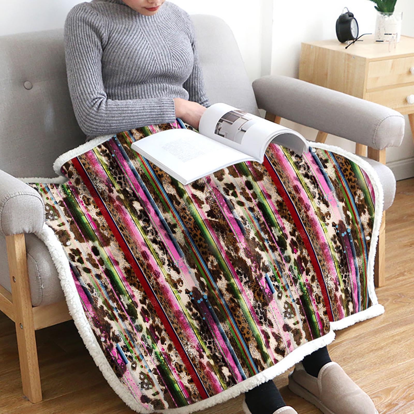EARKITY Wearable Blanket, Fleece Wearable Blanket, Plush Sleeveless Blankets, Wearable Adult ...