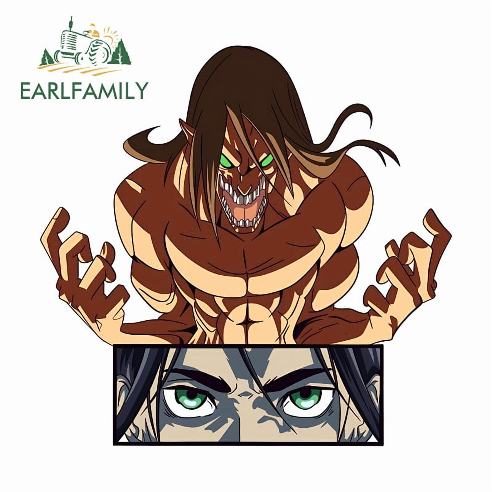 EARLFAMILY 5.1" Anime Eyes Slap One Piece Car Sticker Waterproof ...