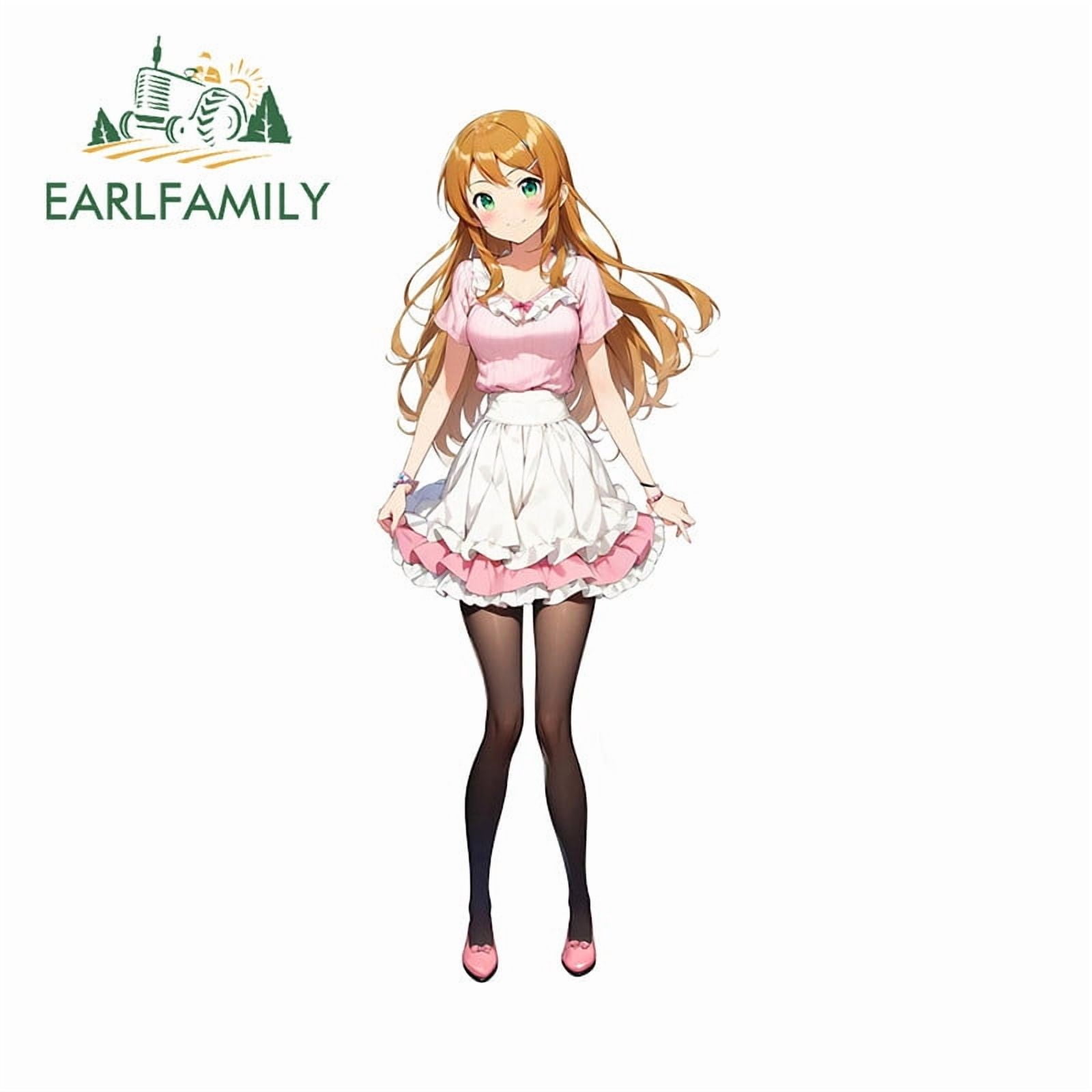 EARLFAMILY 5.1" Anime Girl Car Sticker Host Laptop Motorcycle Toolbox ...