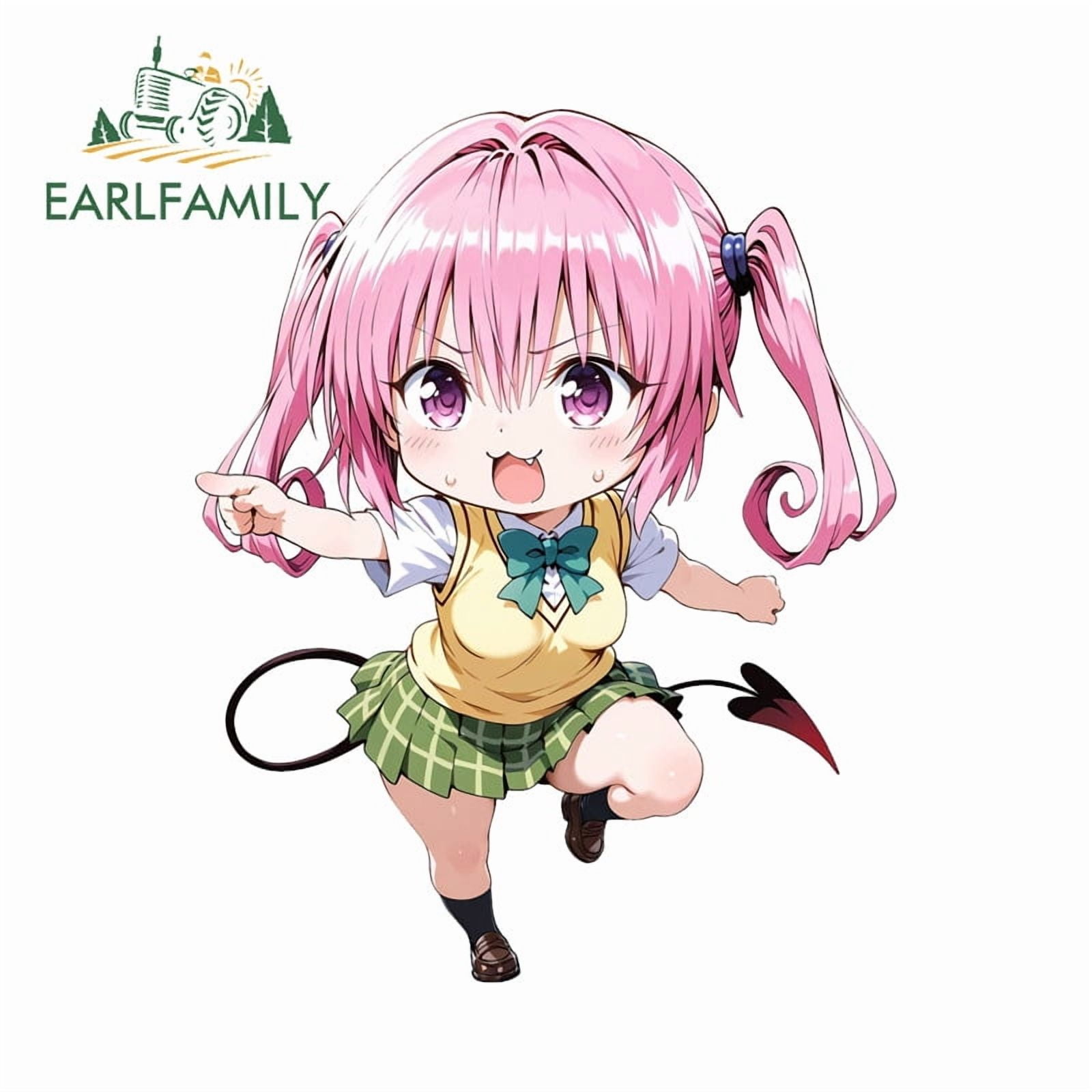 EARLFAMILY 5.1" Anime Girl Chibi Car Stickers Rear Windshield ...
