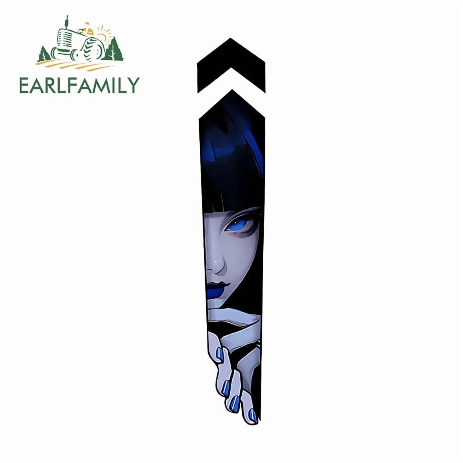 EARLFAMILY 5.1" Anime Girl Eyes Slap Car Sticker Personality Waterproof ...