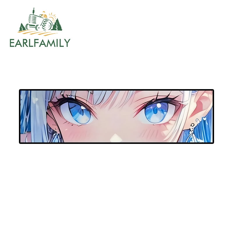 EARLFAMILY 5.1" Anime Girl Eyes Slap Car Stickers Motorcycle Skateboard ...