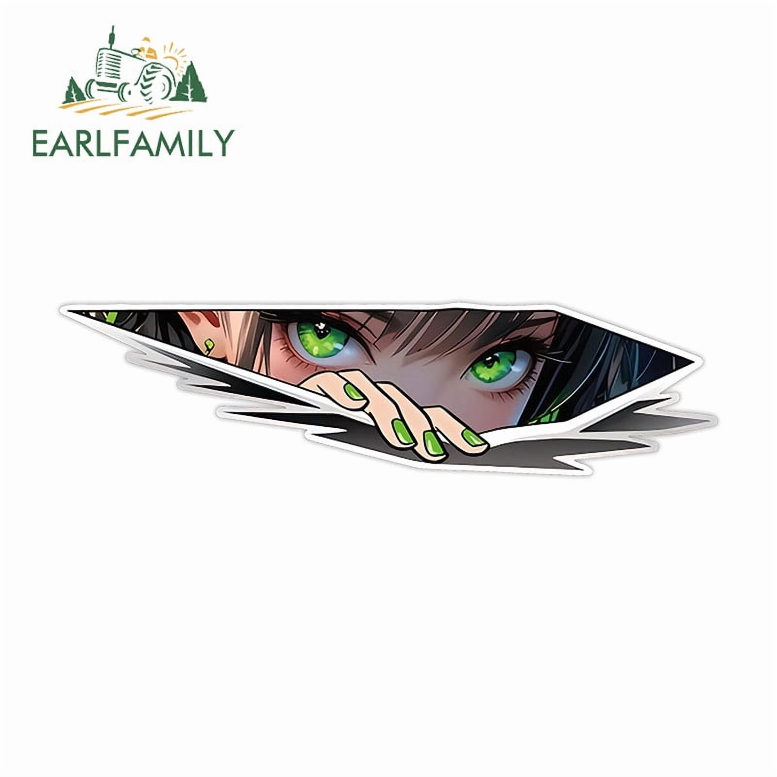 EARLFAMILY 5.1" Anime Girl Eyes Slap Car Stickers Motorcycle Skateboard ...