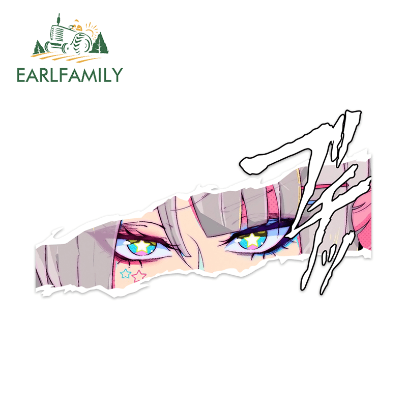 EARLFAMILY 5.1'' Anime Girl Fanart Creative Eye Slap Car Decals Vinyl ...